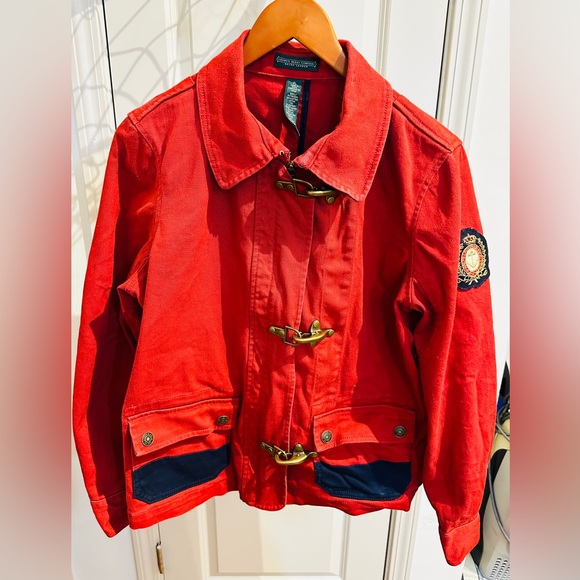 Ralph Lauren | Jackets & Coats | Ralph Lauren Jeans Vintage Nautical Rednavy Denim Fireman ...